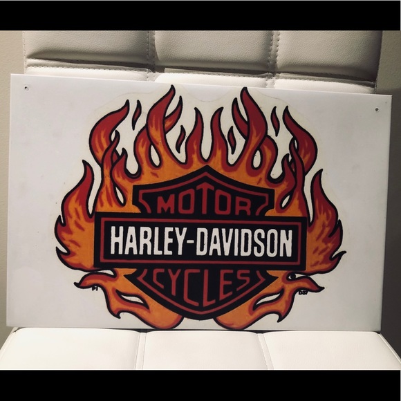 hand made | Wall Decor | Harleydavidson Logo Metal Sign | Poshmark